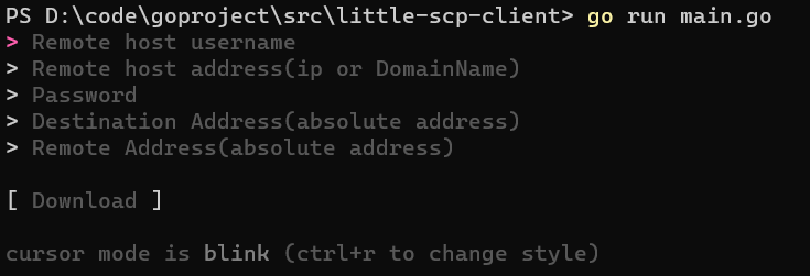 GitHub - zmc-x/little-scp-client: 用go编写的从服务端下载文件的小型scp客户端